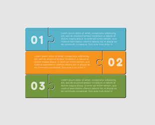 Puzzle Infographic Three Vector Images (over 210)