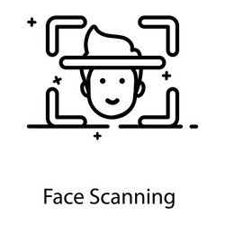 Face scanning Royalty Free Vector Image - VectorStock