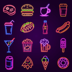 Cheeseburger neon sign poster Royalty Free Vector Image
