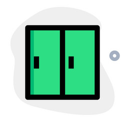 Safety locker for firefighter equipment Royalty Free Vector