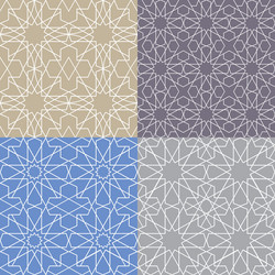 Arabic islamic seamless patterncolored Royalty Free Vector