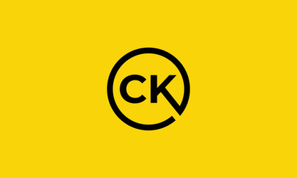 Letter ck logo design clean and modern ck logo Vector Image