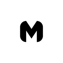 Letter m line logo design Royalty Free Vector Image