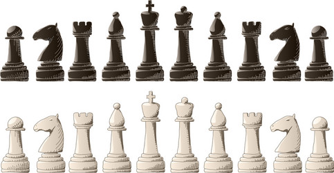 Checkmate pieces on transparent Royalty Free Vector Image