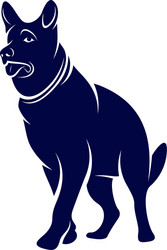 Sniffer dog logo design silhouette Royalty Free Vector Image