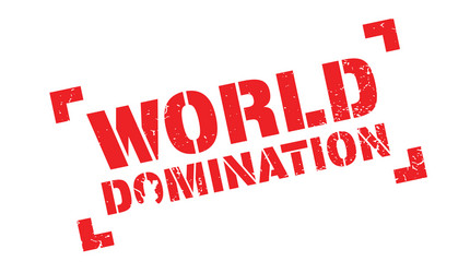 World domination rubber stamp Royalty Free Vector Image