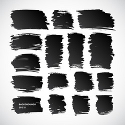 Brushstroke scratch shapes Royalty Free Vector Image