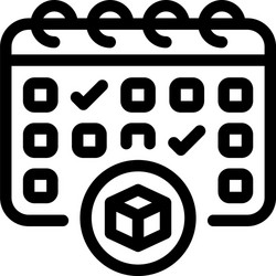 Logistics calendar Royalty Free Vector Image - VectorStock