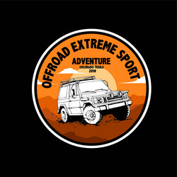 Off-road car artwork Royalty Free Vector Image