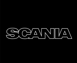 Scania brand logo car symbol blue and white design