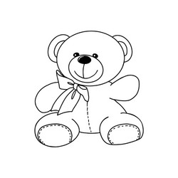 Cute teddy bear Royalty Free Vector Image - VectorStock