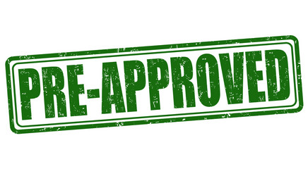 Pre-approved stamp Royalty Free Vector Image - VectorStock
