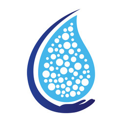 Safe water logo template design Royalty Free Vector Image