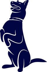 Sniffer dog logo design silhouette Royalty Free Vector Image