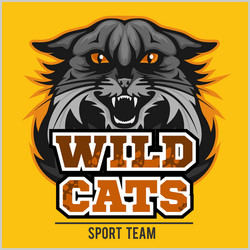 Wild cats sport team - logotype emblem Royalty Free Vector