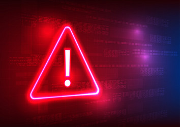 Notification technology alert symbol with a lock Vector Image