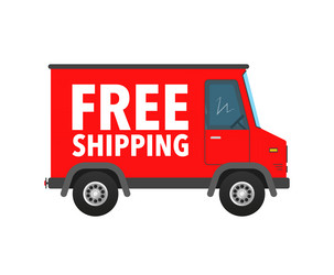 Free shipping delivery advertisement label badge Vector Image