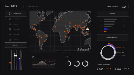 Data Dashboard Vector Images (over 22,000)