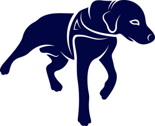 Sniffer dog logo design silhouette Royalty Free Vector Image