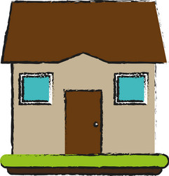 Cartoon house draw Royalty Free Vector Image - VectorStock