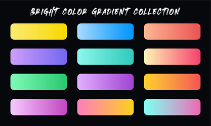 Blue gradients swatches set Royalty Free Vector Image