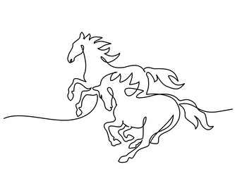 Simple Galloping Horse Drawing