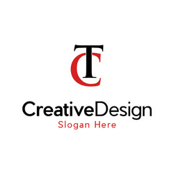 Letter tc creative business logo design Royalty Free Vector