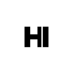 Initial letter h and r hr monogram logo design Vector Image