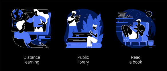 Off campus learning abstract concept Royalty Free Vector