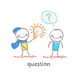 People asking question line concept Royalty Free Vector