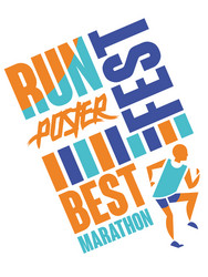 Run fest posters set sport and competition Vector Image