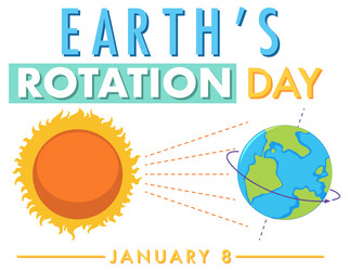 Earth rotation day banner design Royalty Free Vector Image