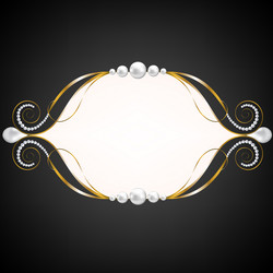 Golden jewelry frame Royalty Free Vector Image