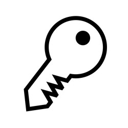 Locker key icon or lock or security Royalty Free Vector