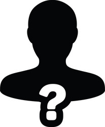 Query icon question mark with male user person Vector Image