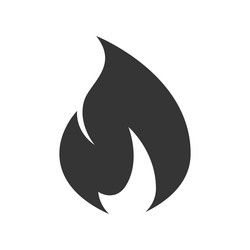 Fire icon simple black emoji in flat style Vector Image