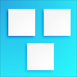 3d four square sign modern paper art design Vector Image