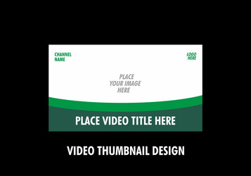 Colorful and modern video thumbnail Royalty Free Vector