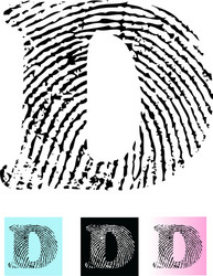 Fingerprint Letter Vector Images (over 1,800)