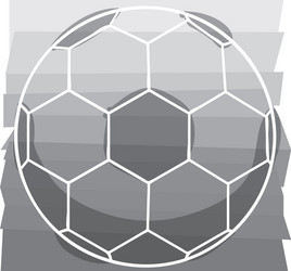Grayscale contour with soccer ball Royalty Free Vector Image