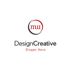 Letter mw creative business logo design Royalty Free Vector