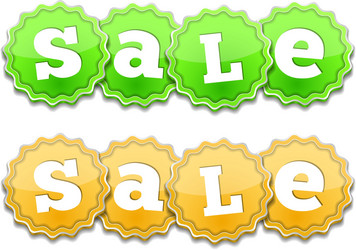 Yellow price tags Royalty Free Vector Image - VectorStock