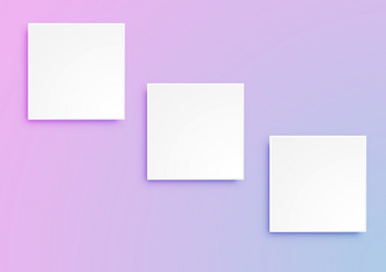 3d four square sign modern paper art design Vector Image