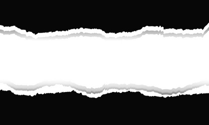 White ripped paper with transparent background Vector Image