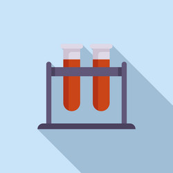 Test result icon flat medical lab Royalty Free Vector Image