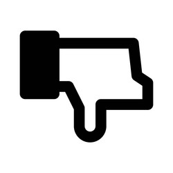 Thumb down a way to express dissatisfaction Vector Image