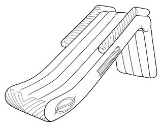 Cartoon doodle water inflatable slide Royalty Free Vector