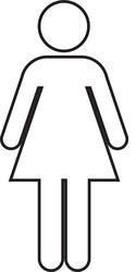 Female bathroom sign Royalty Free Vector Image