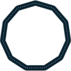 Road round frame border Royalty Free Vector Image