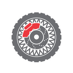 Motorcycle wheel icon on white background Vector Image